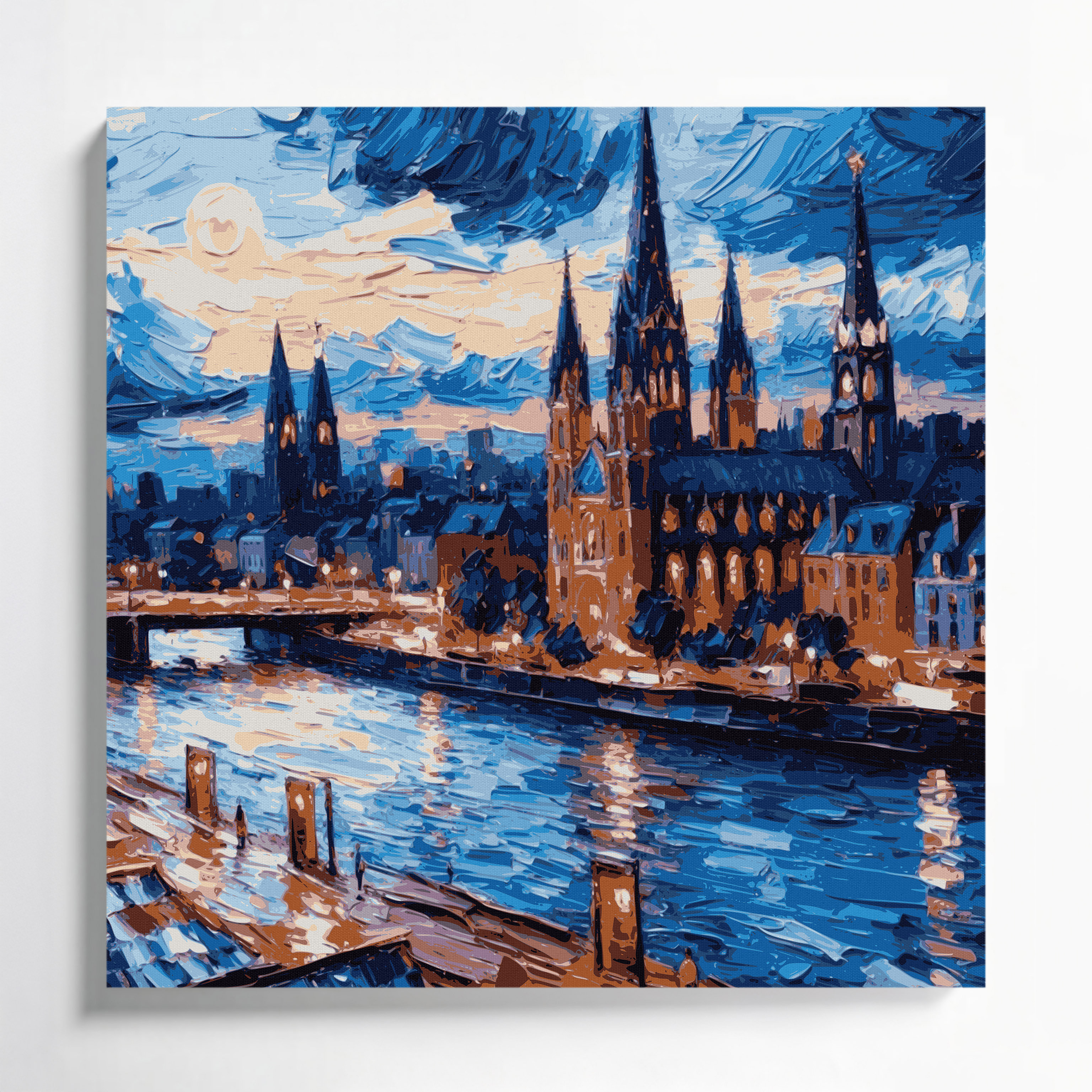 Union Rustic Cities Montreal Quebec Gray Canvas Wall Art | Wayfair