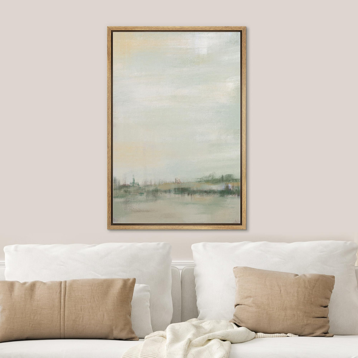 IDEA4WALL Grunge Blue Color Field Landscape Abstract Minimalism ...