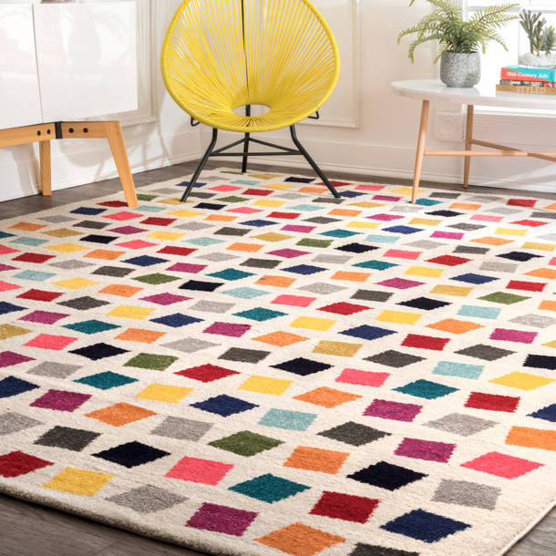 Unique Loom Geometric Power Loom Plastic Rug & Reviews | Wayfair