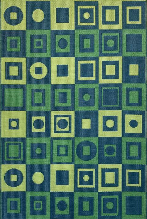 Mad Mats 4' X 6' Squares Outdoor Mat, Hunter Blue - Wayfair Canada