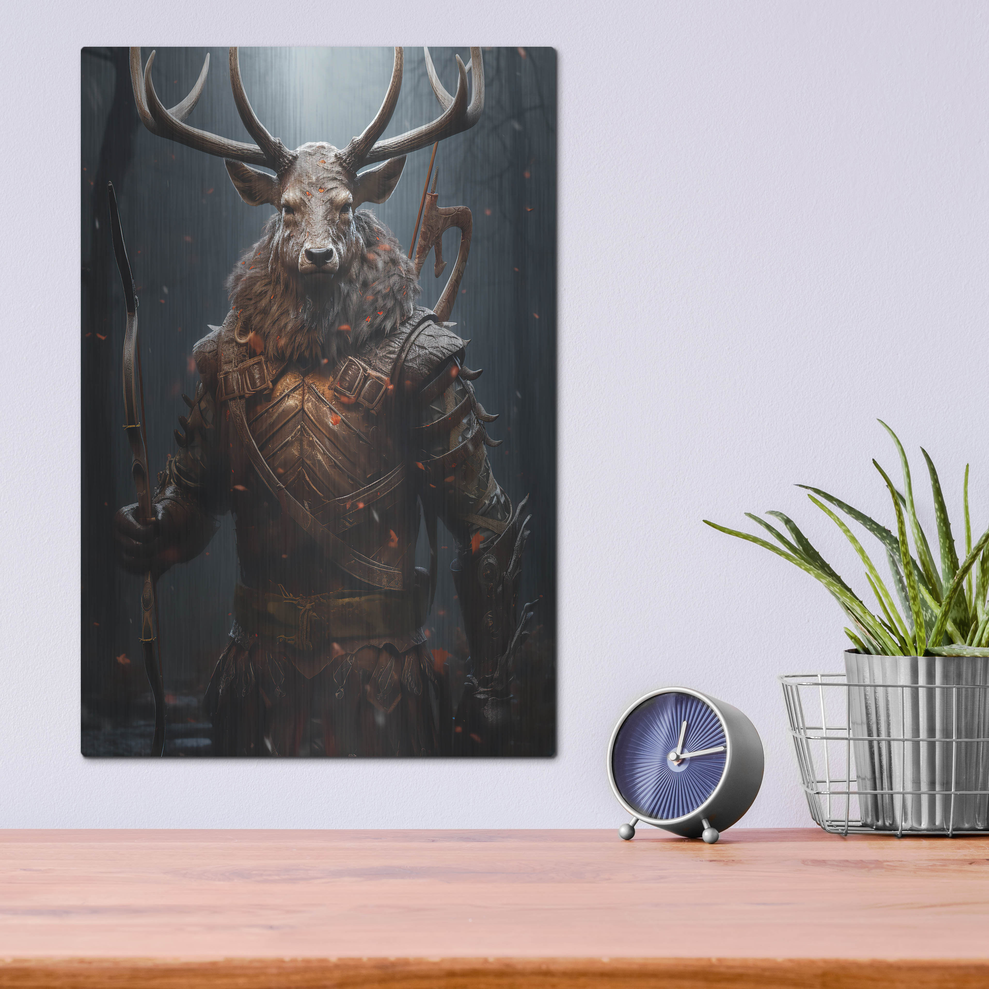 Trinx Stags Silent Watch' by r3darch0n Metal Wall Art, 12" x 16" | Wayfair