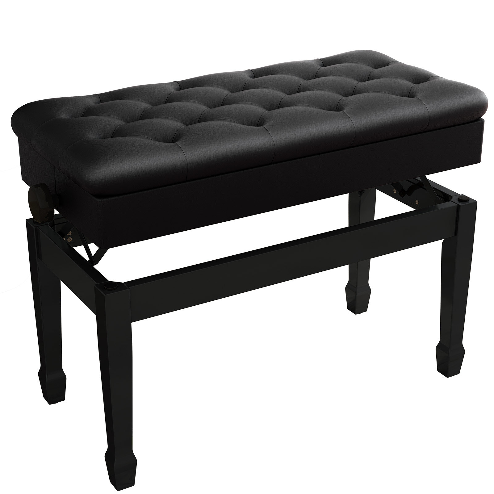 Charlton Home® Pirecart 31.1” Adjustable Duet Piano Bench with Storage ...