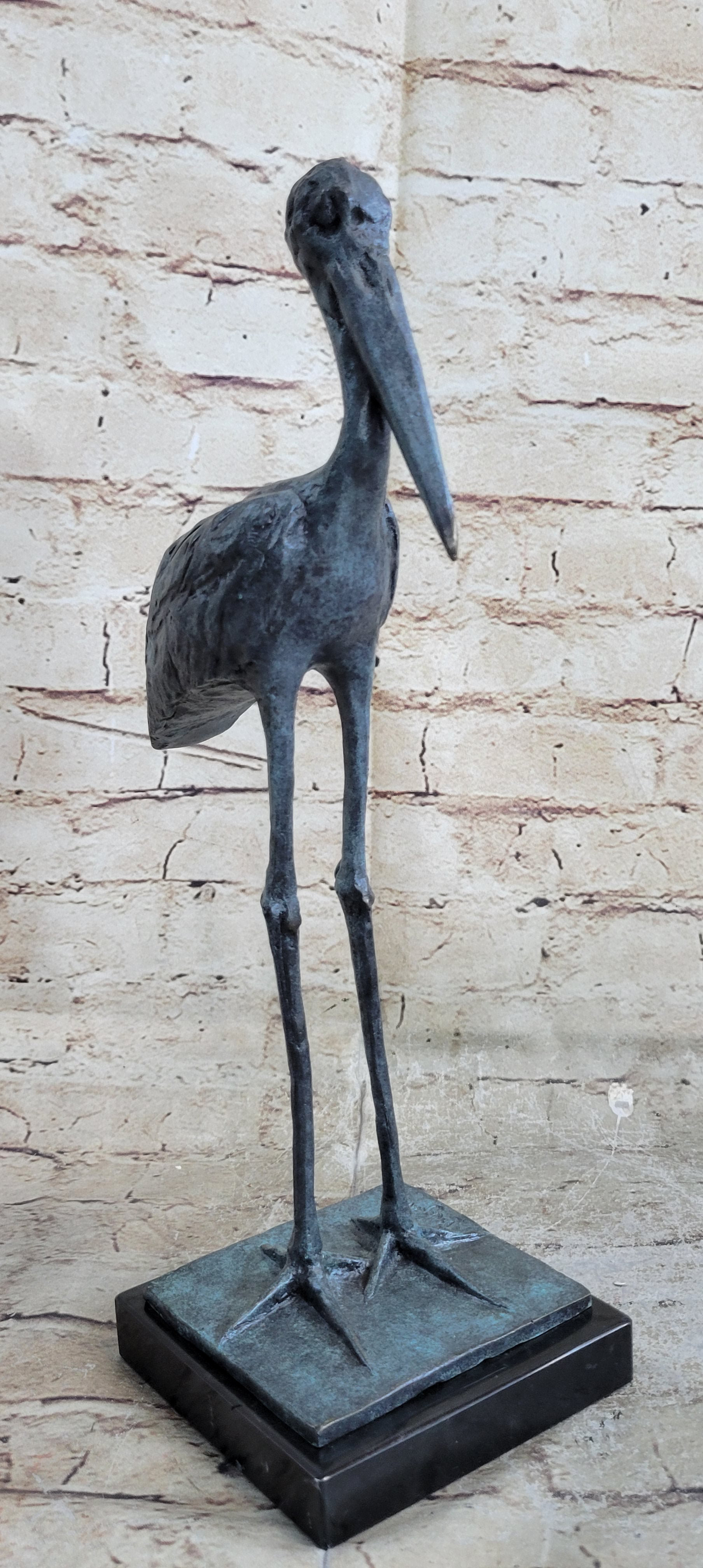 Red Barrel Studio® Sighfrith Hot Cast Bronze Metal Stork Sculpture ...