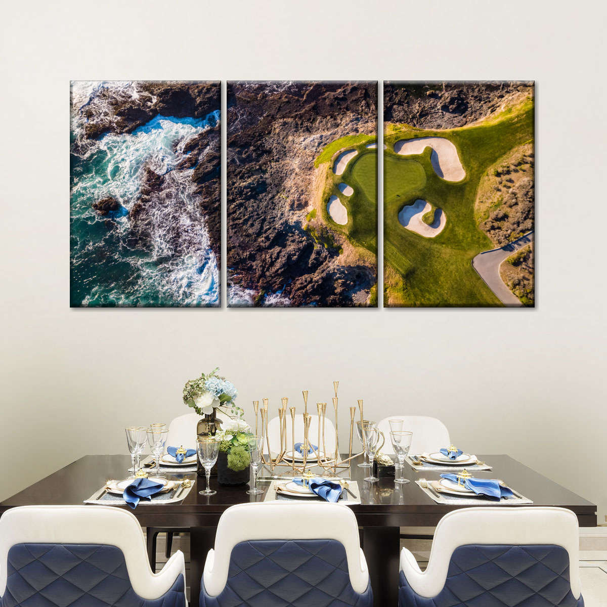 Highland Dunes Pebble Beach CA Golf Course Wall Art Multi Piece Canvas ...