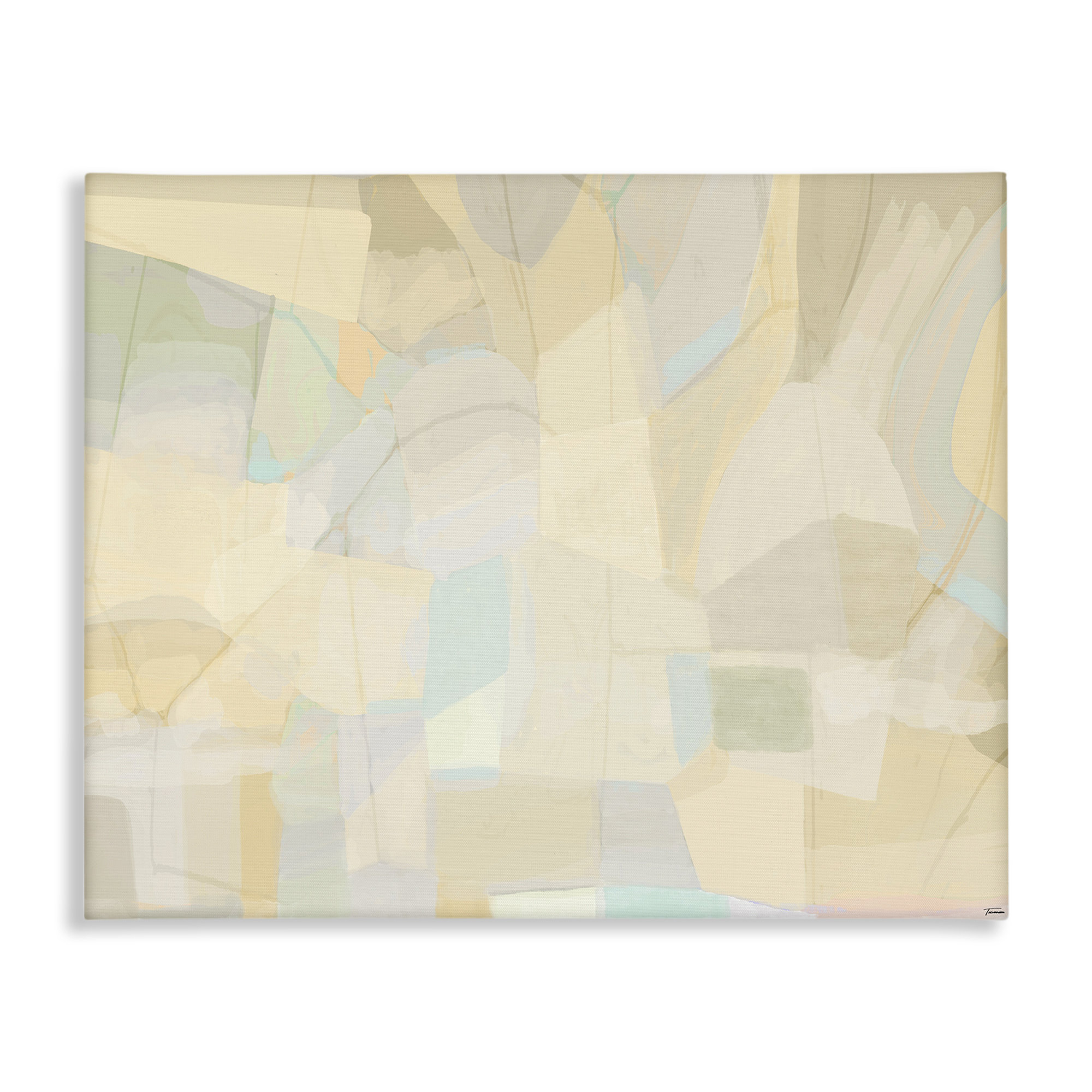 Wrought Studio™ Neutral Geometric Pattern Canvas Wall Art by Michael ...