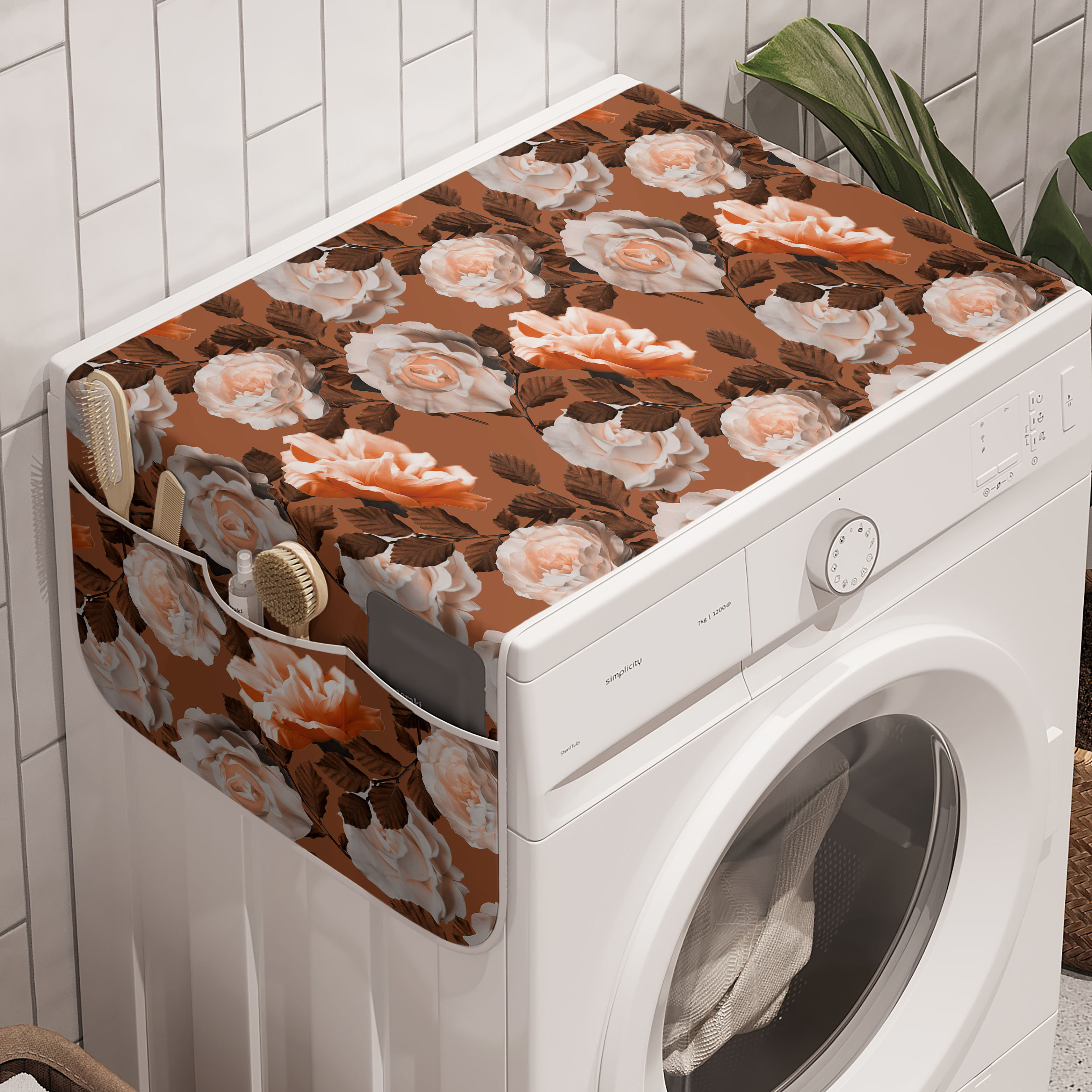 East Urban Home Rose Washing Machine Organizer Pack of 2 47" x 18.5 ...