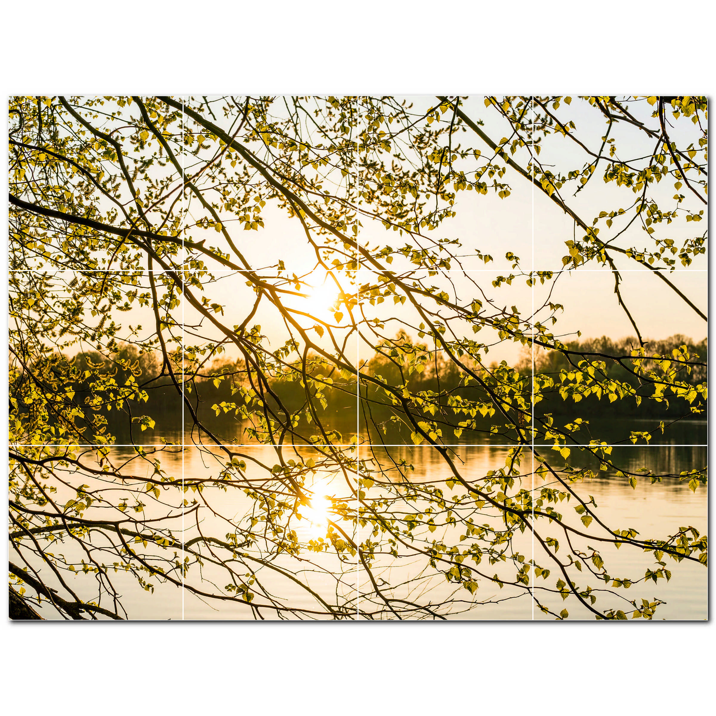 Picture-Tiles.com 32" x 24" Ceramic Spring Photo Decorative Mural Tile ...