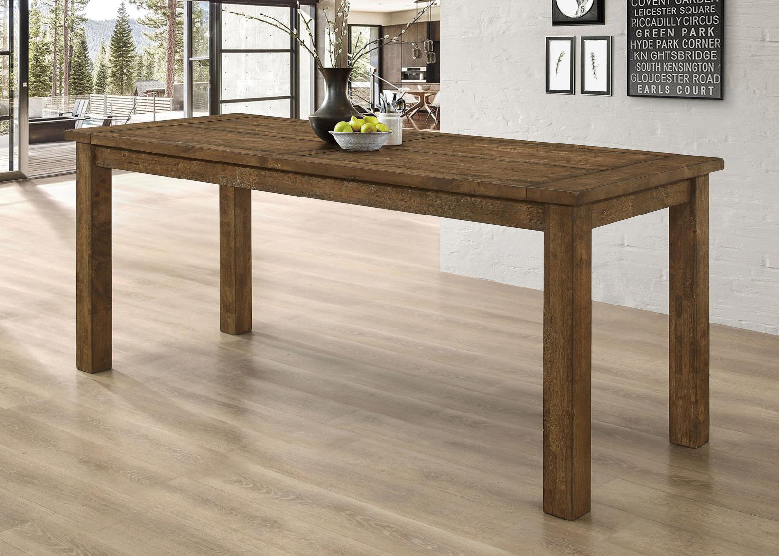 Millwood Pines Counter Height Table Rustic Golden Brown - Wayfair Canada