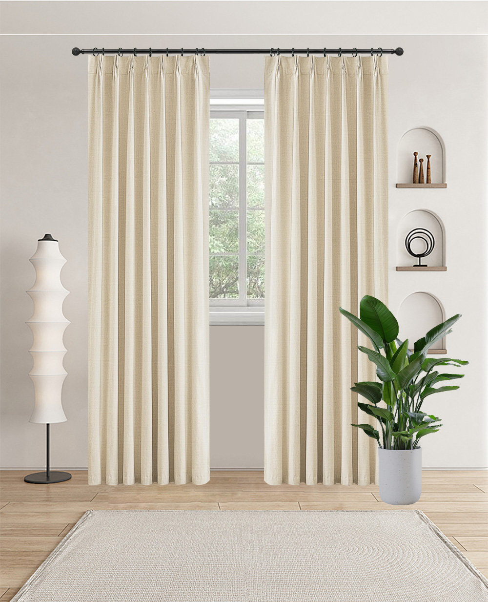 Hokku Designs 100% Blackout Curtains, Pinch Pleated, Back Tab Curtains ...
