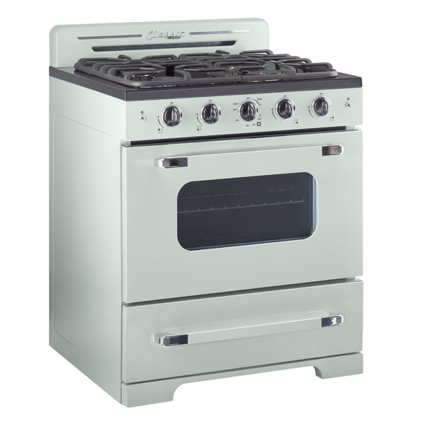 Unique Classic Retro 30" 4 burner 3.9 cu. ft. Freestanding Gas Range ...