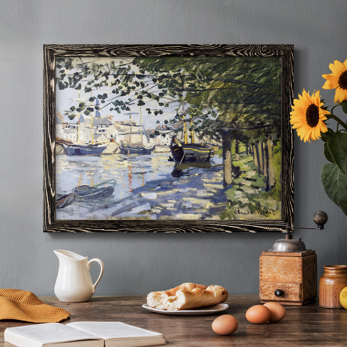 Wexford Home The Seine At Rouen (La Seine A Rouen), 1872 Framed On ...