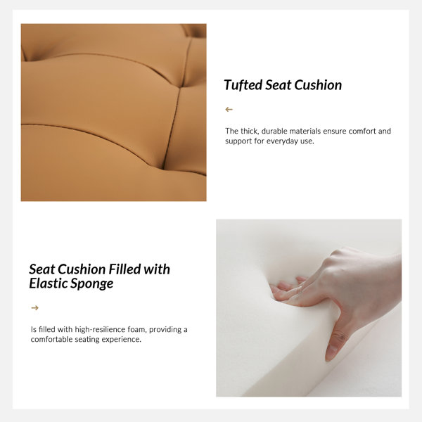 Winston Porter Stilla Transitional 57.75"Wide Tufted Storage Bench with ...