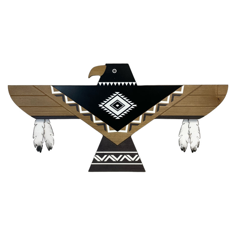 Union Rustic Tribal Eagle Bird Southwestern Geometric Pattern Feather ...