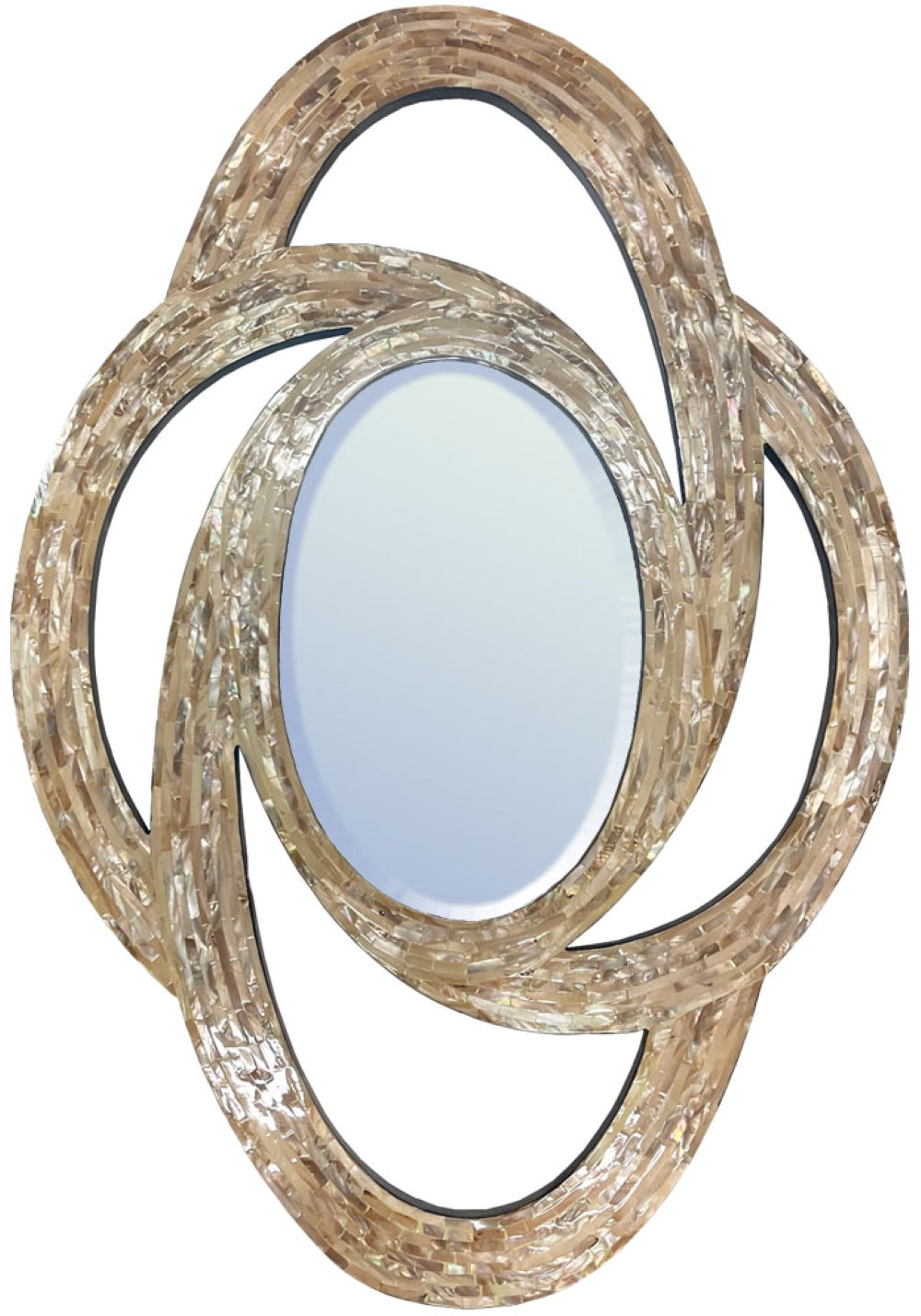 Union Rustic Rosey Mother Of Pearl Framed Celtic Mirror, 26" X 38 ...