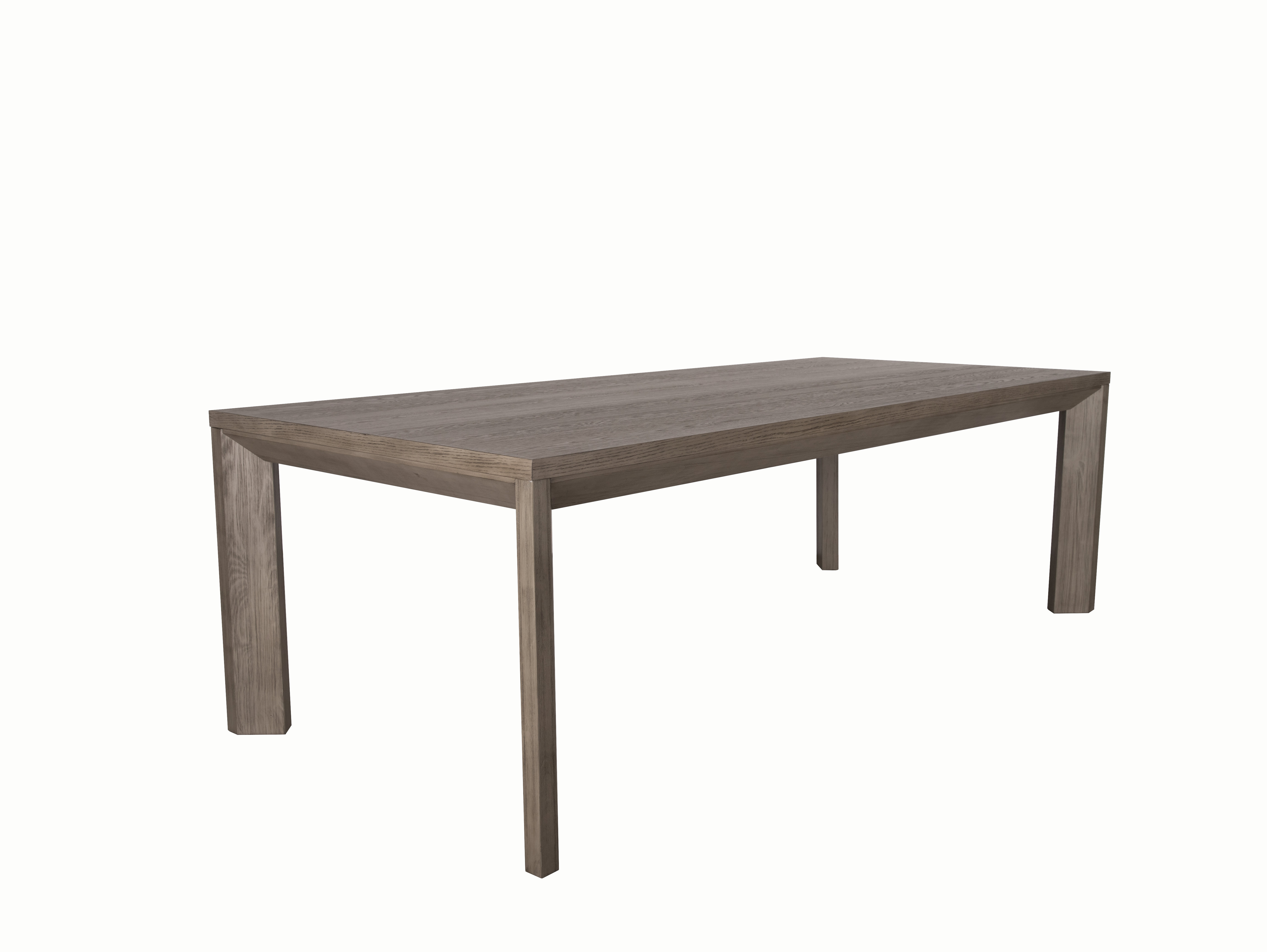 Alder & Tweed Grady Wood 96" Dining Table Dusted Stone Brown Finish ...