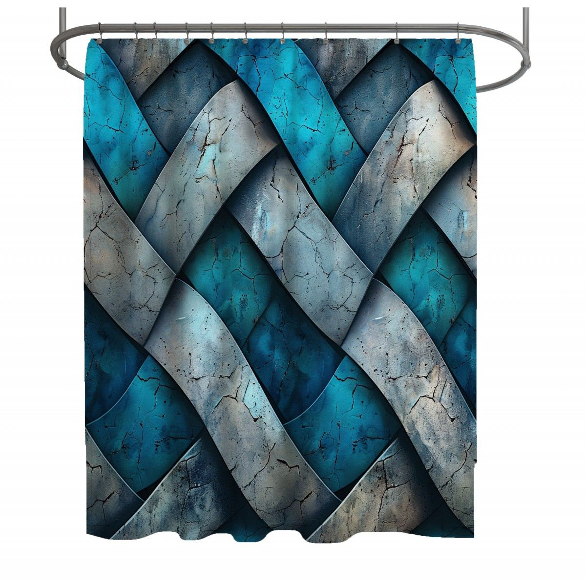 Brayden Studio® Demea Geometric Shower Curtain | Wayfair