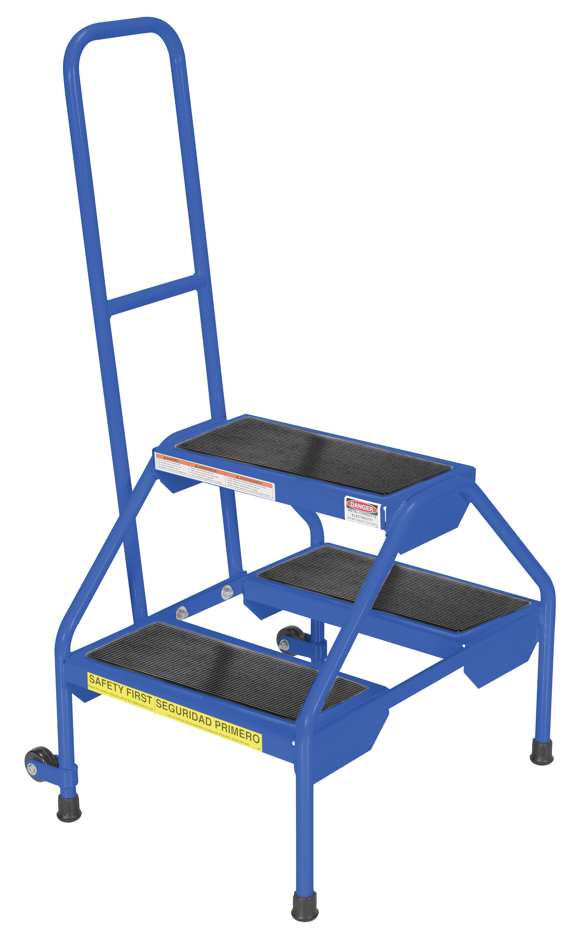 WFX Utility™ Astral 3 - Step Steel Rolling Step Stool | Wayfair