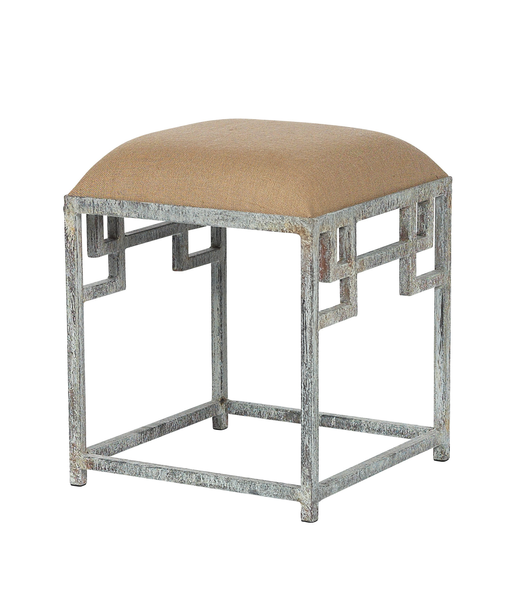 ellahome Greek Key Iron Accent Stool | Wayfair