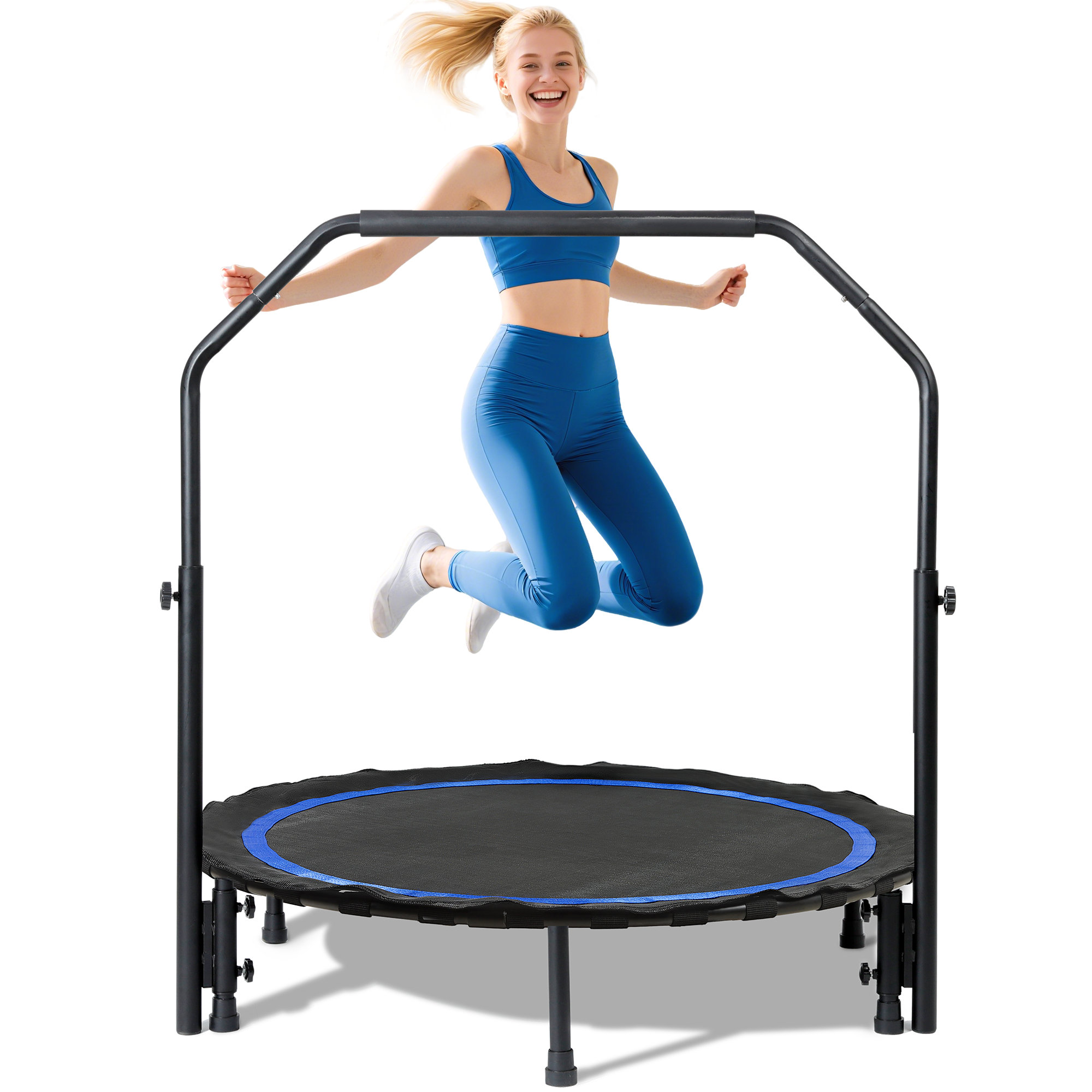 FLIZE Rebounder Trampoline for Adults, Foldable Mini Trampoline with ...
