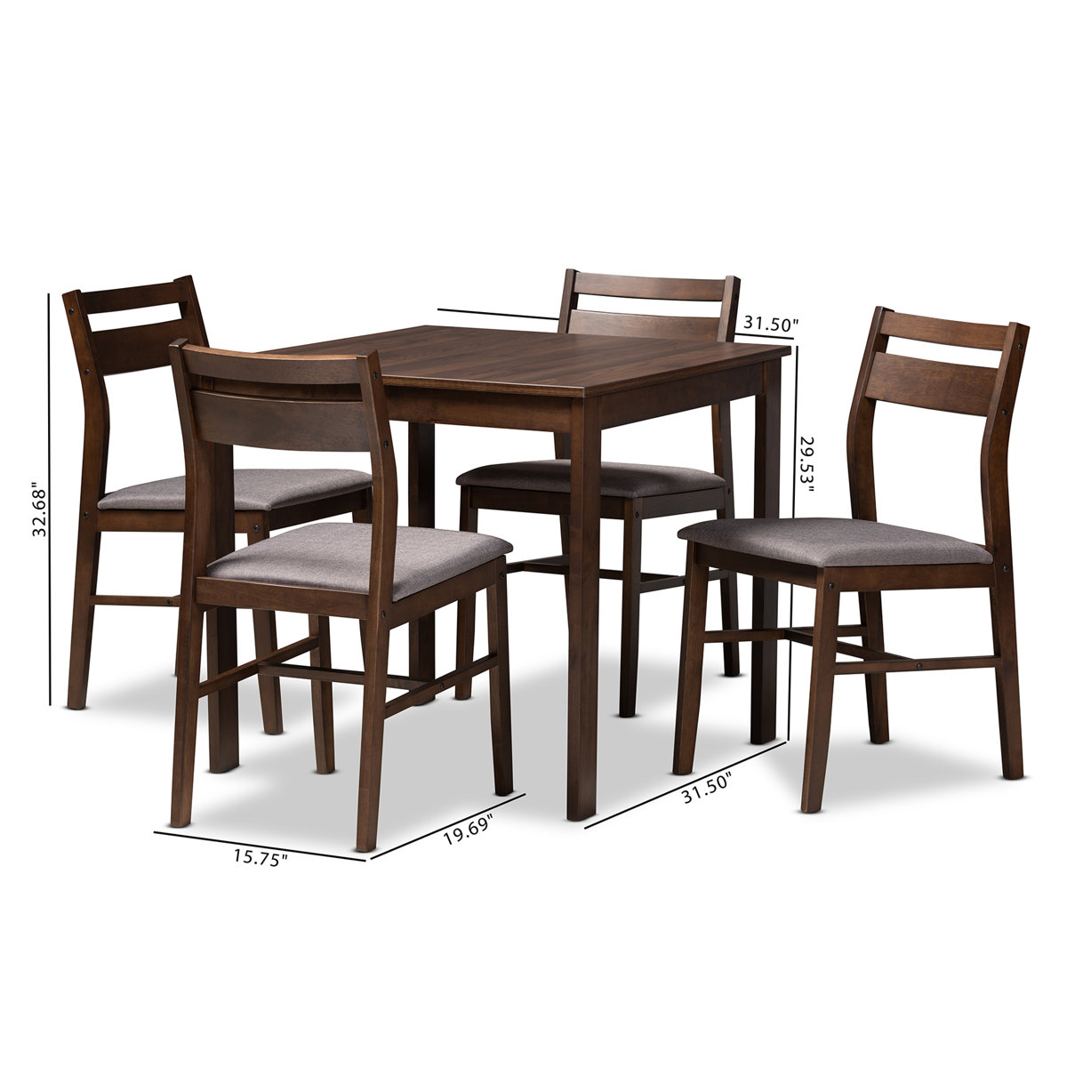 Ivy Bronx Raphael 5 - Piece Dining Set & Reviews | Wayfair
