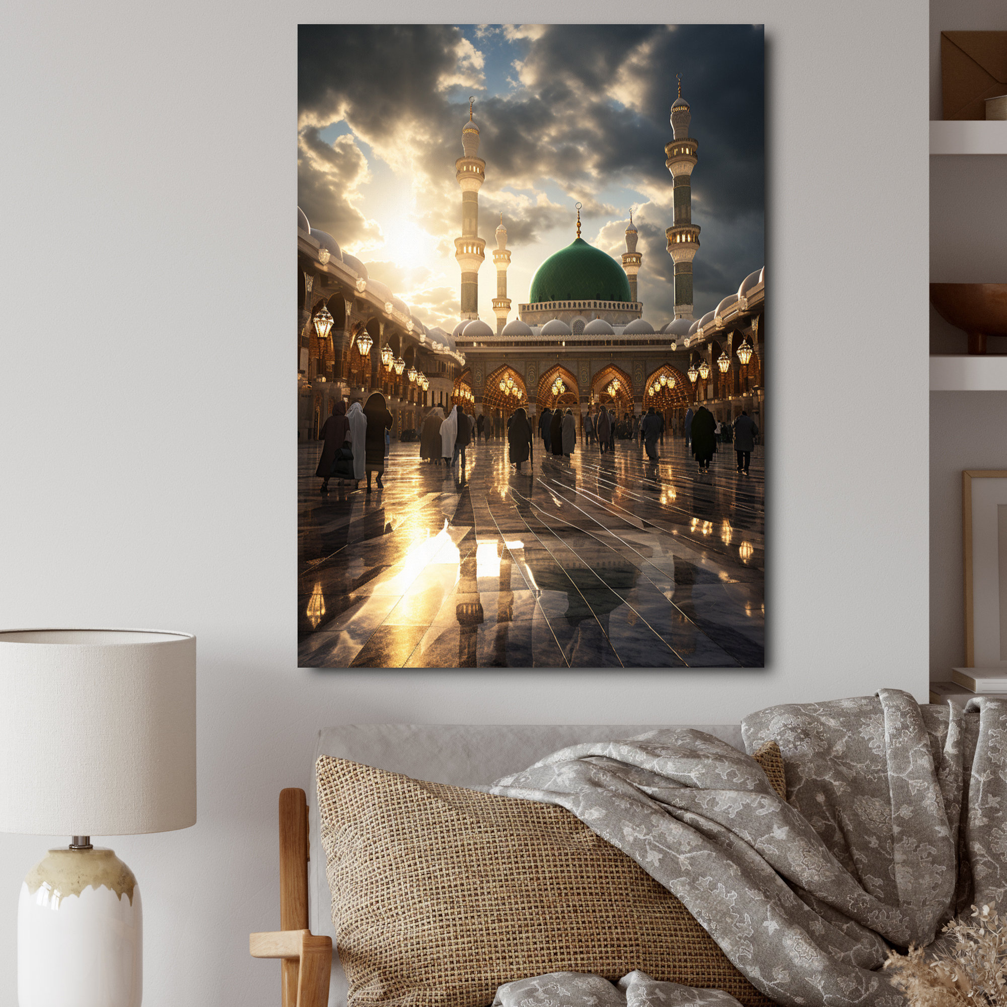 Red Barrel Studio® Rinnel Islam Art Prophets Mosque Framed On Canvas ...