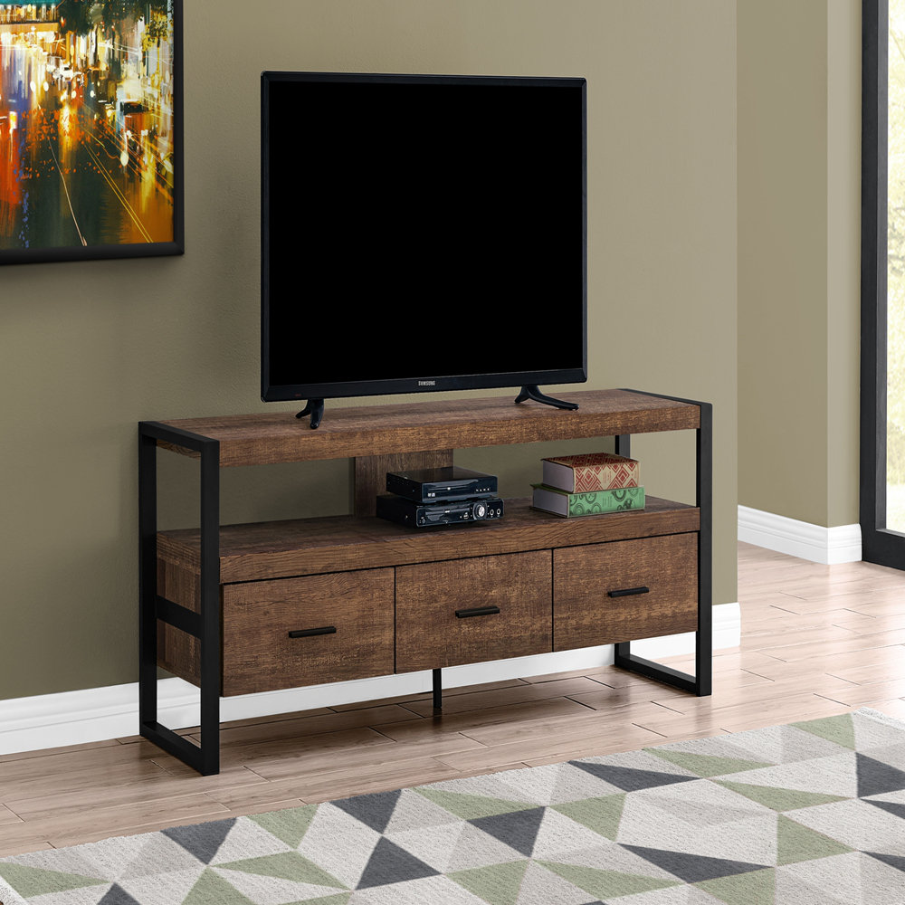 17 Stories Modern Contemporary TV Stand with Storage Drawers, Metal ...