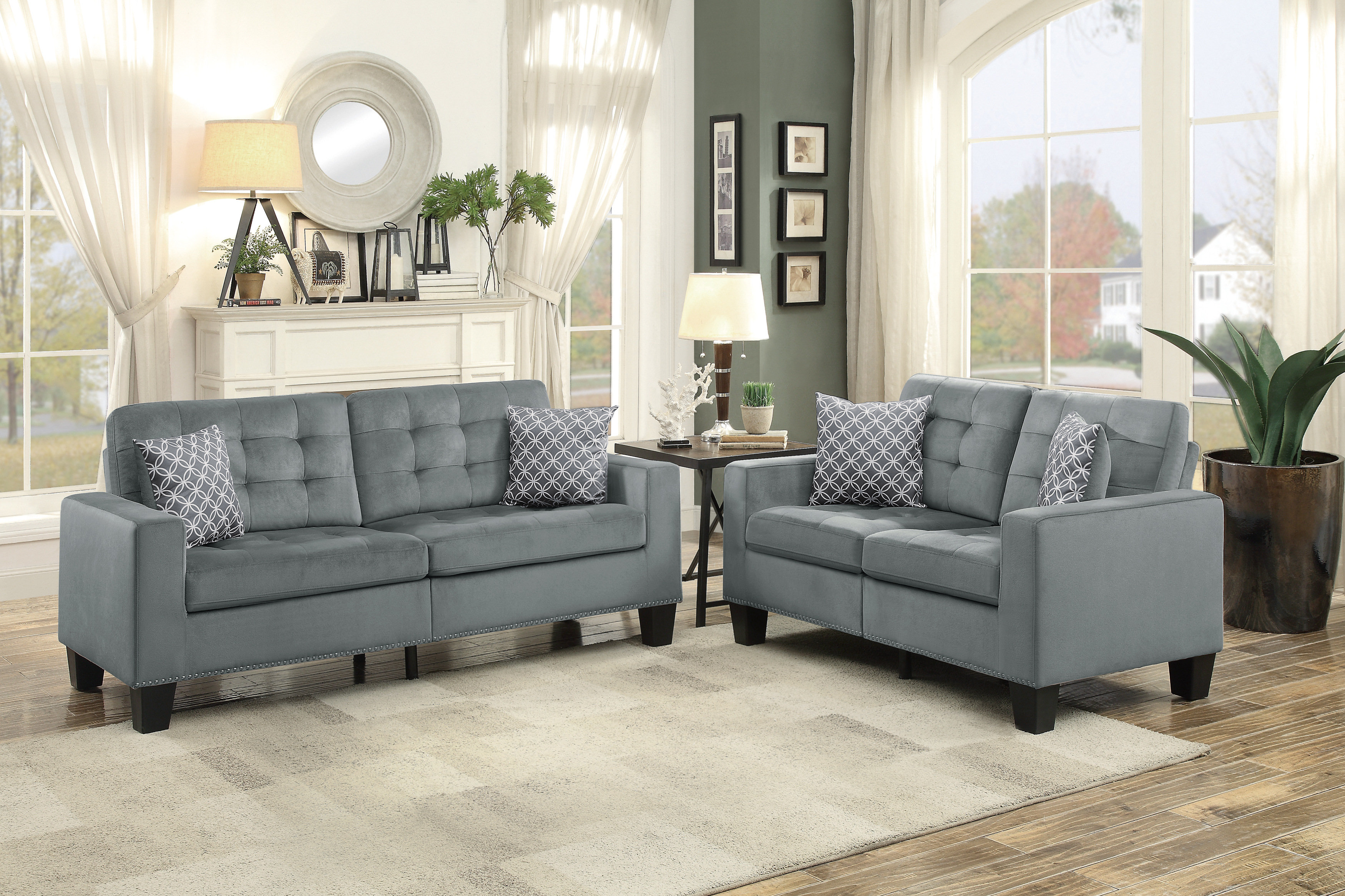 Winston Porter Vasha 2-piece Living Room Sofa Set | Wayfair