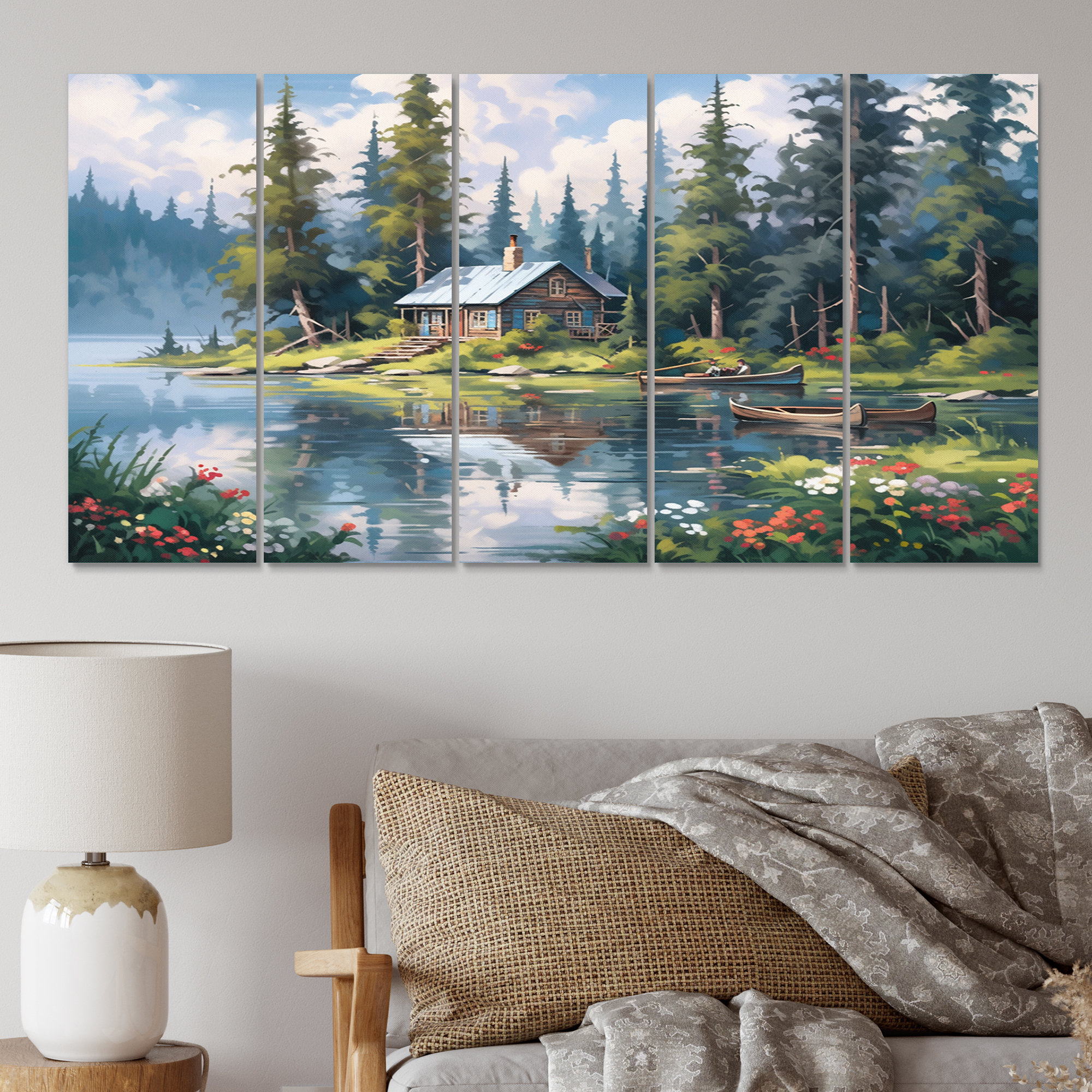 Loon Peak® Rustic Refuge Lakehouse I - Countryside Canvas Art Print - 5 ...