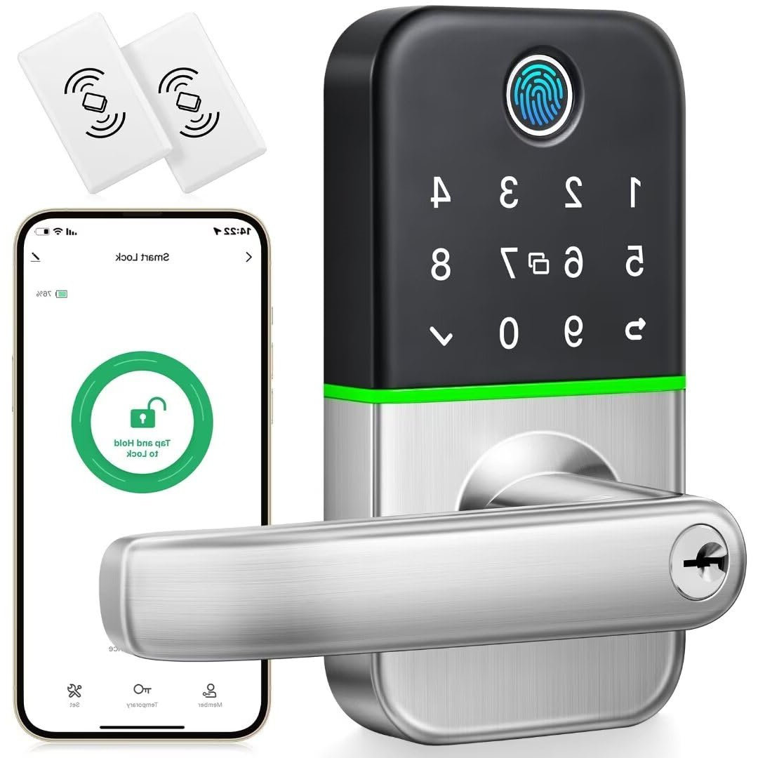 ARMIJU Serrure de porte intelligente avec poignée et serrure électronique sans clé - Wayfair Canada