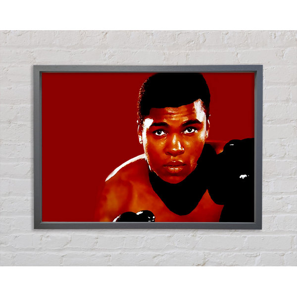Bright Star Muhammad Ali Red - Single Picture Frame Print on Canvas ...