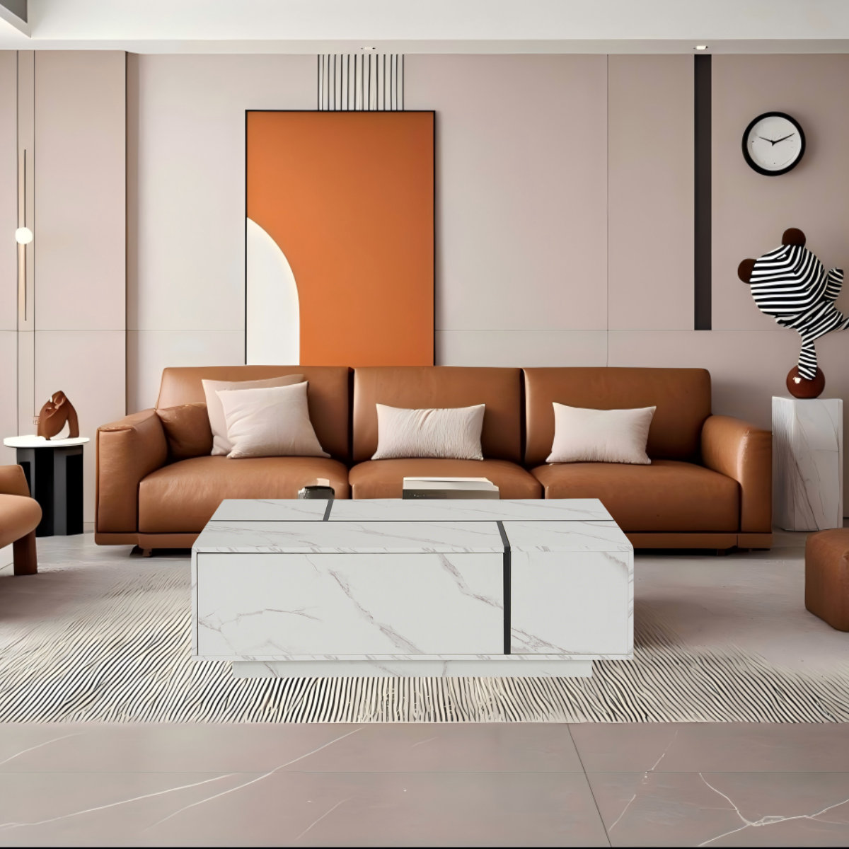 Latitude Run® 47.2" Modern Rectangular Sliding Top Coffee Table With 2 ...