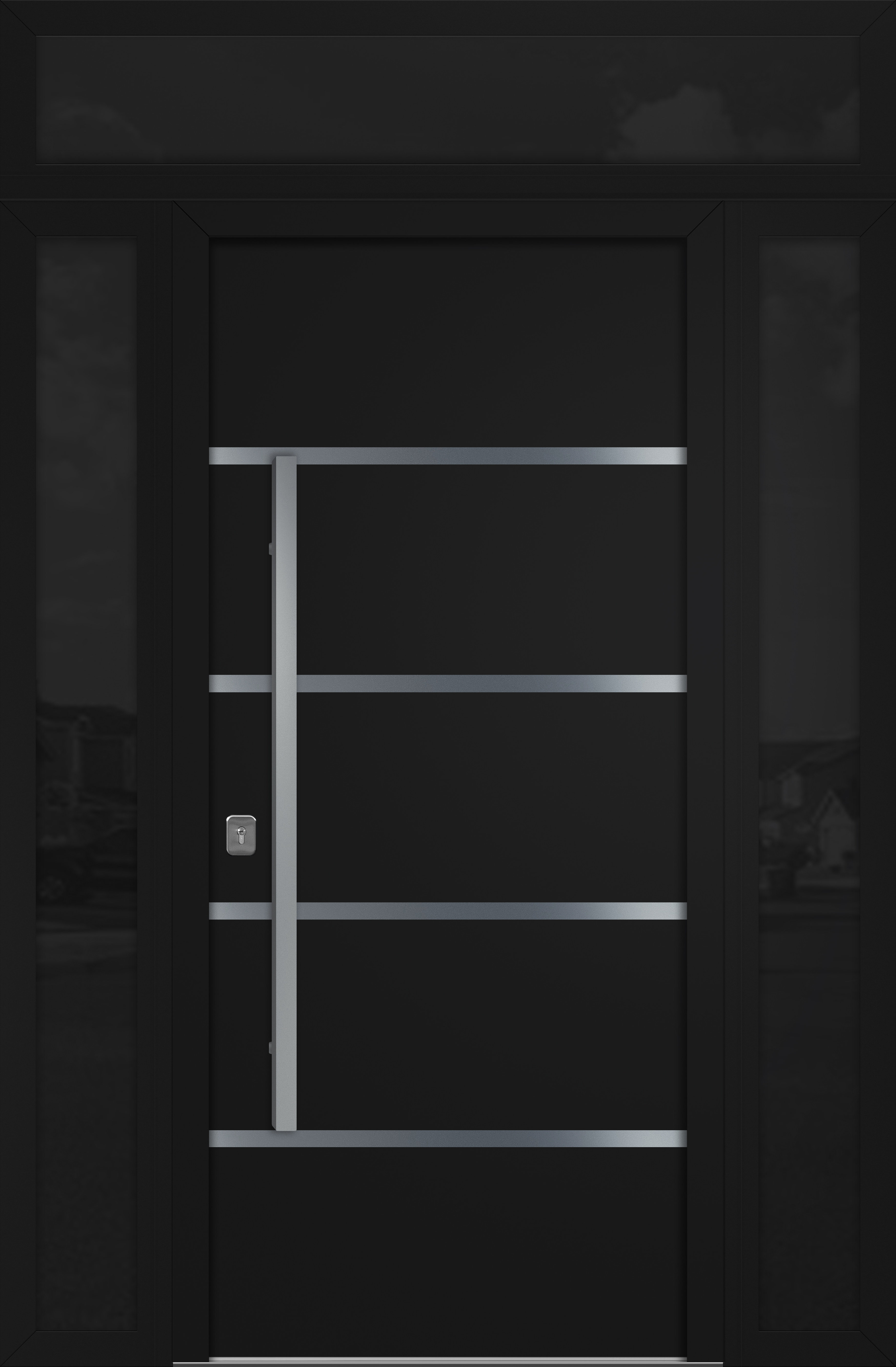 Nova Hardware Modern Exterior Entry Steel Door 36in x 80in - Inox S3 ...