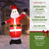 Christmas Time 10-Ft. Inflatable Santa Claus With LED Lights | Festive ...