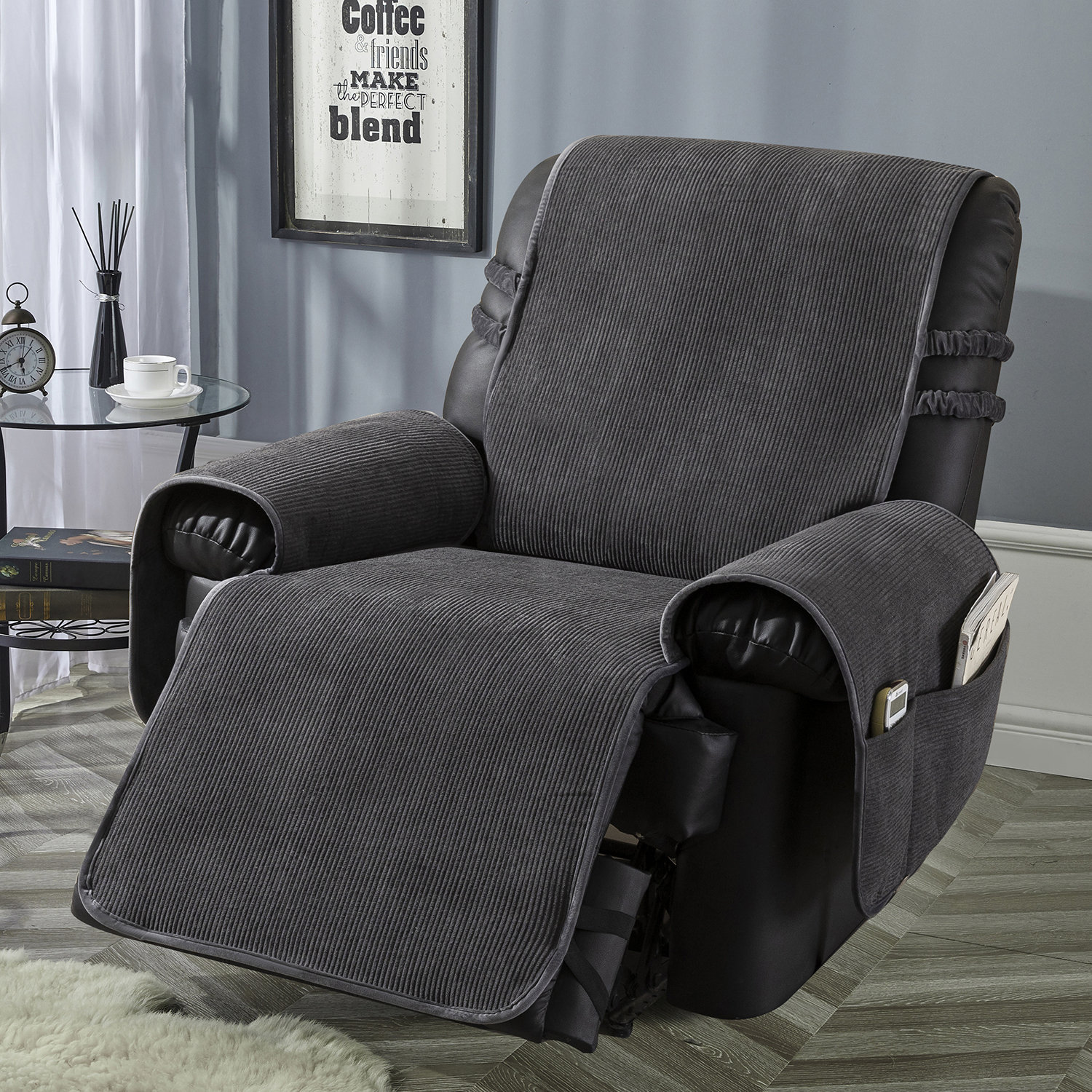 Rebrilliant Corduroy Box Cushion Recliner Slipcover & Reviews - Wayfair ...