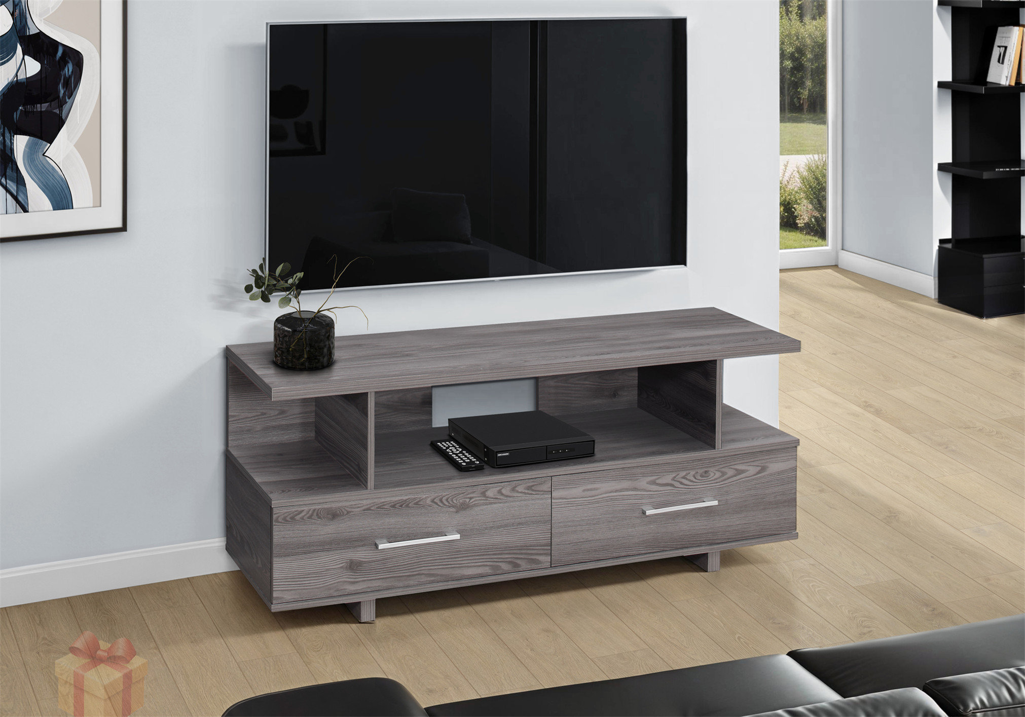 Ebern Designs Versatile Modern TV Stand with Ample Storage for Living ...