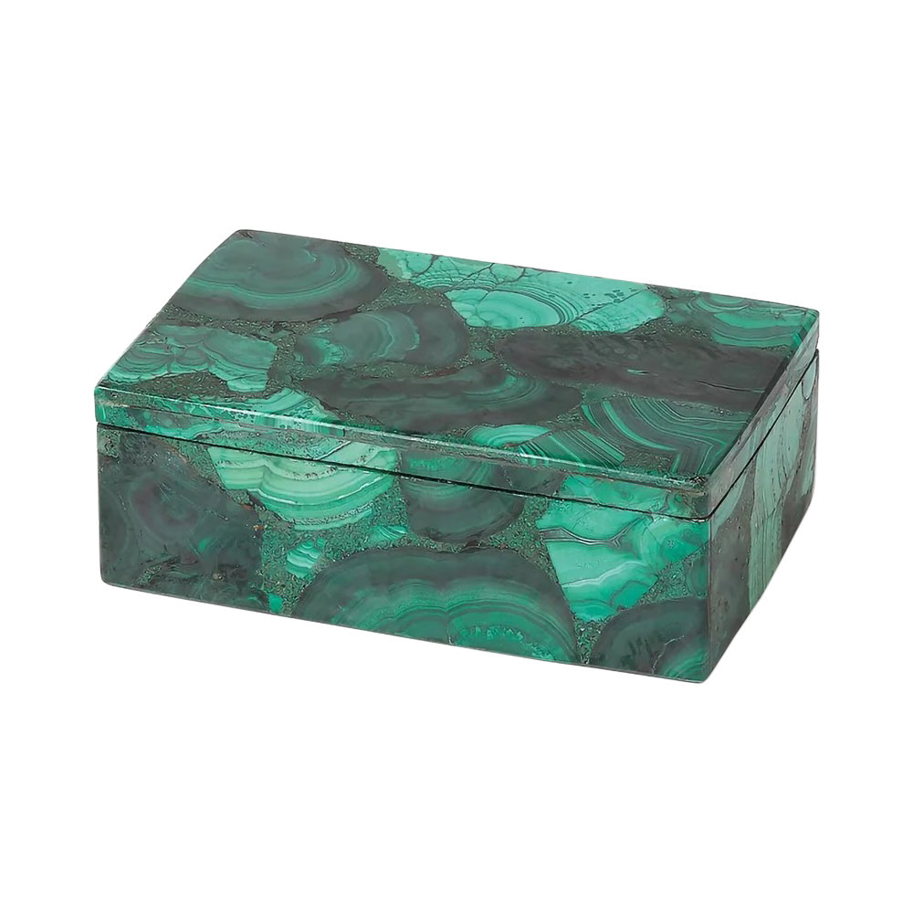 Global Views Malachite Stone Box-Sm | Wayfair