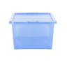 Wham Crystal 45L Plastic Storage Box Pack of 4 Tint Sparkle Blue ...