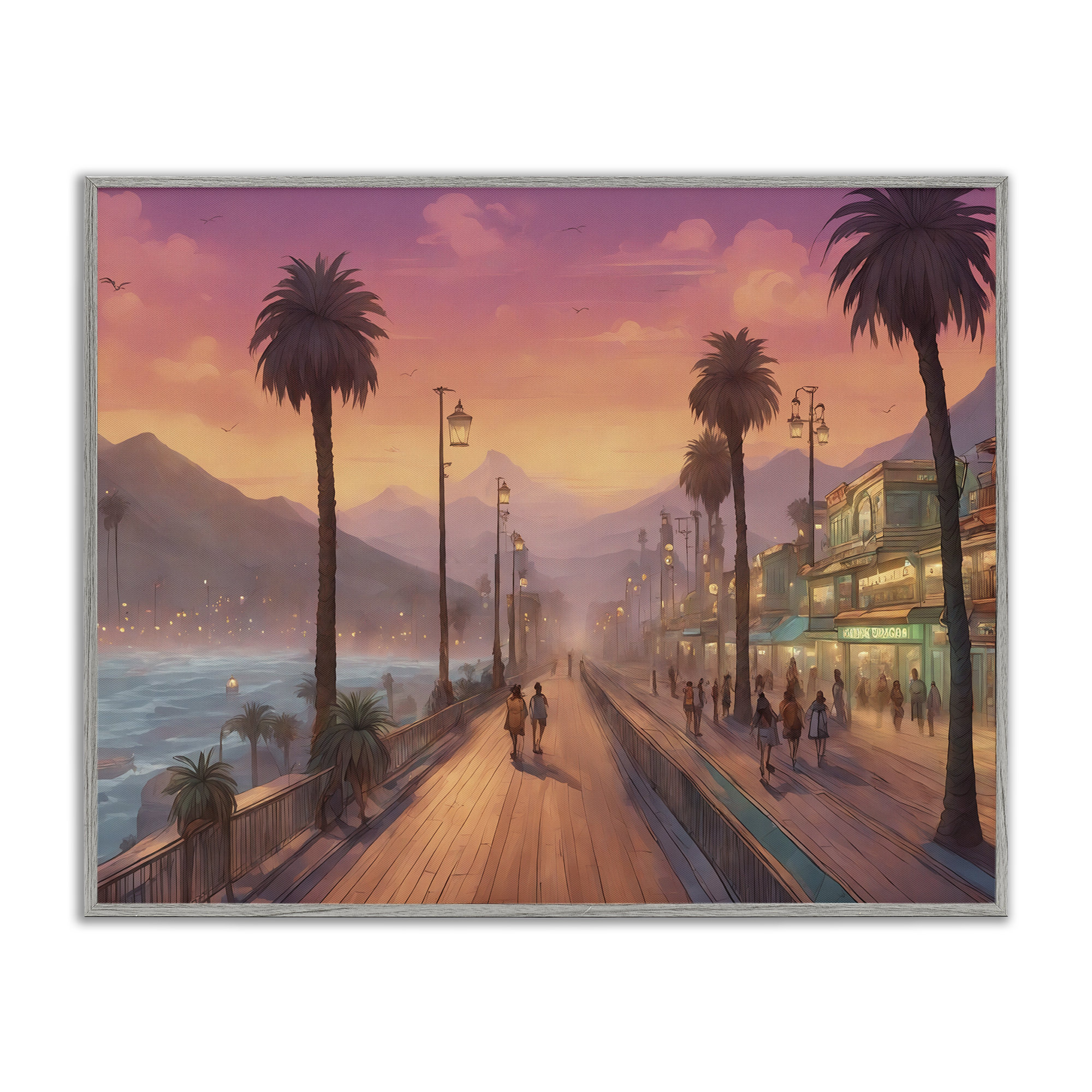 Bay Isle Home™ Busy Tropical Boardwalk Framed Giclee Art by Noah Bay ...