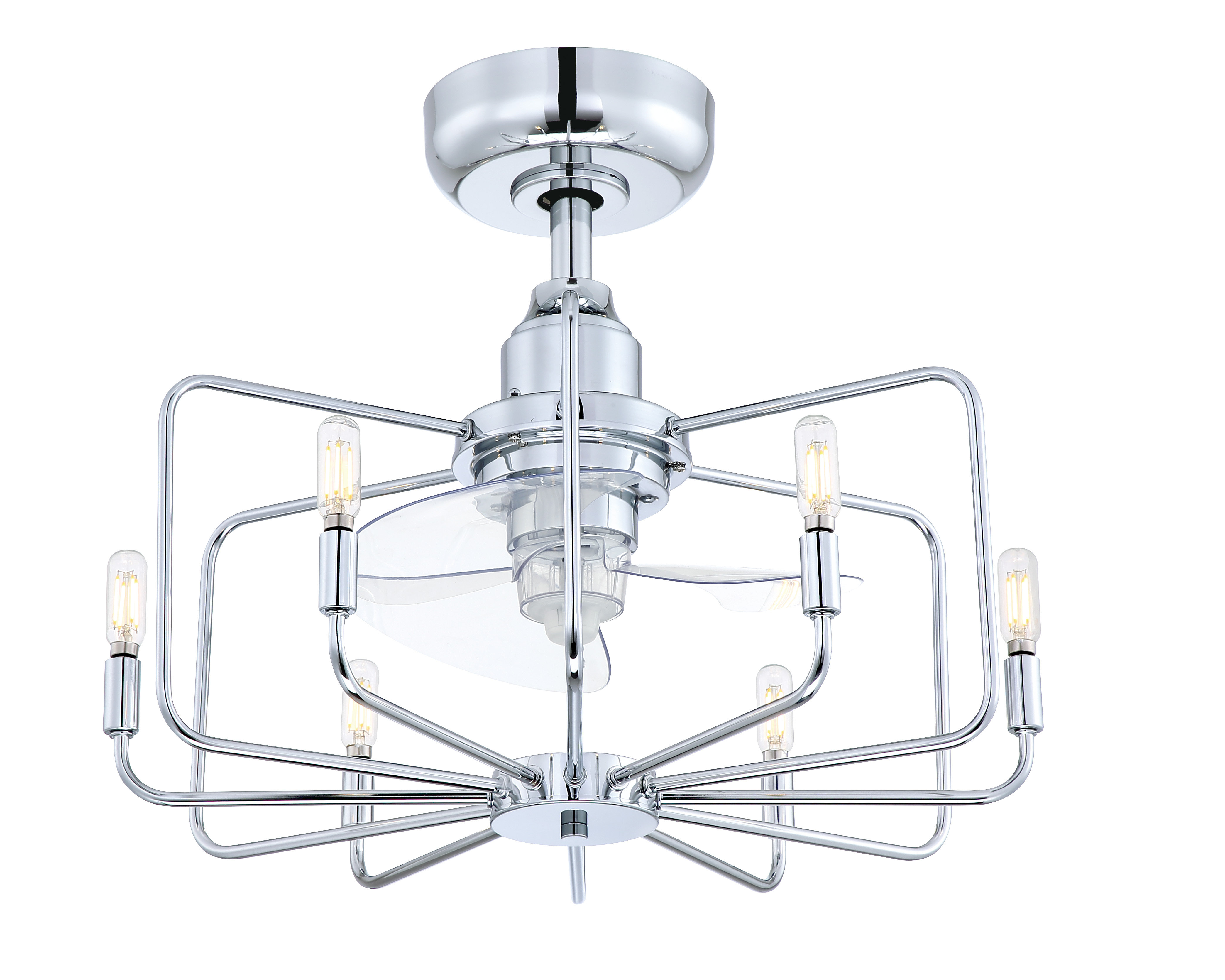 Fanimation 14" Influencer 3 - Blade LED Smart Caged Ceiling Fan with ...