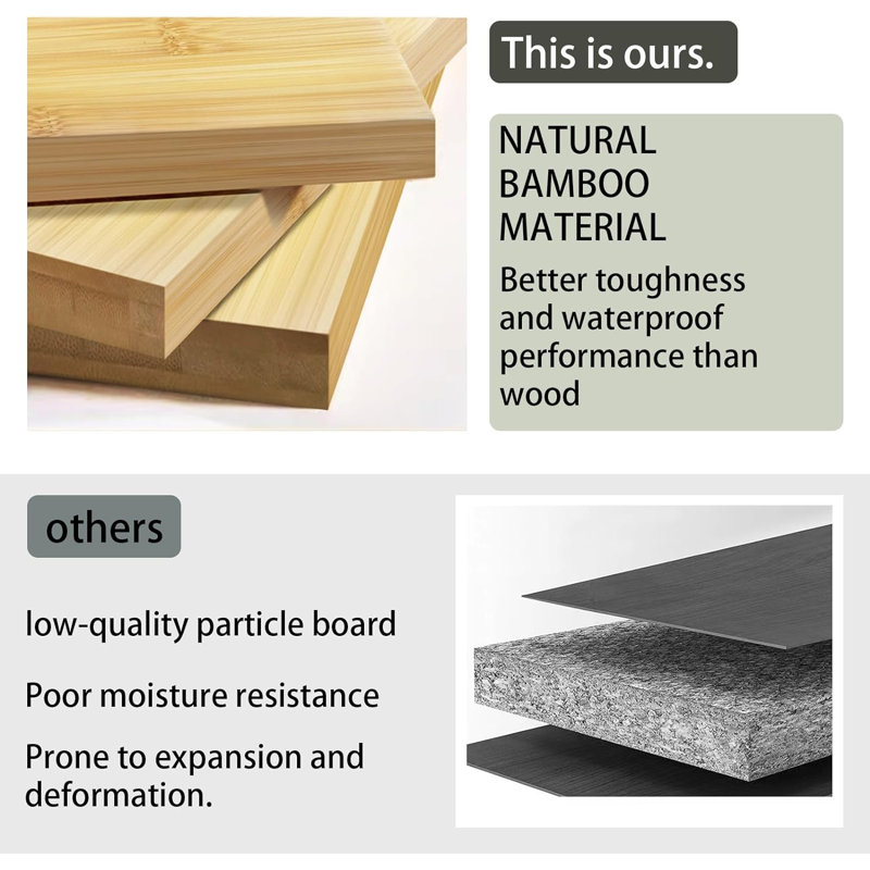 Rebrilliant Nardine Bamboo Luxury 75" W Garment Rack Storage Shelf Coat ...