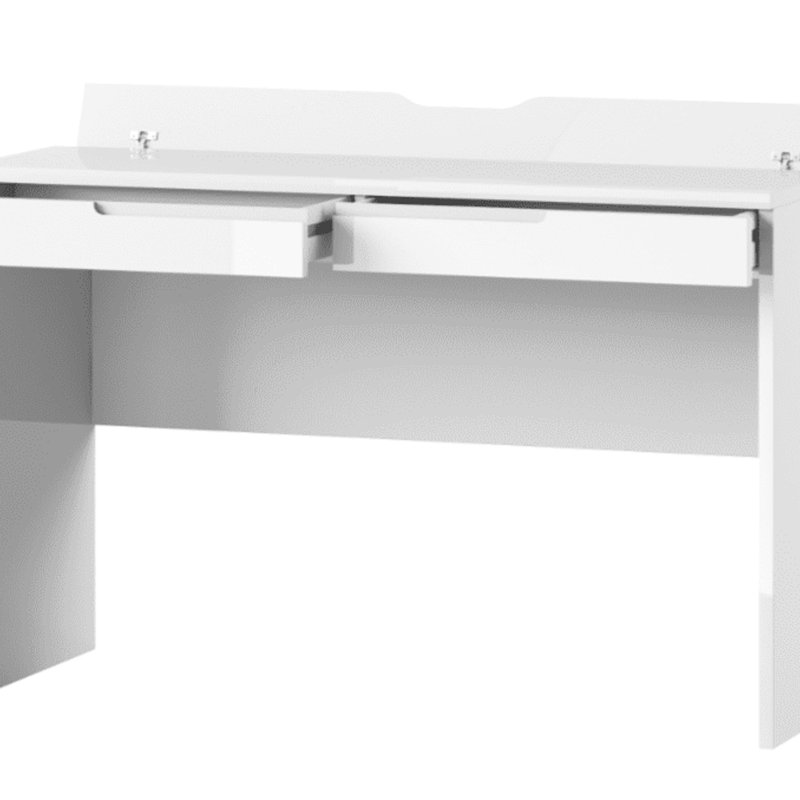 Brayden Studio Santino White Gloss 2 Drawer Dressing Table S31 - 2712 ...