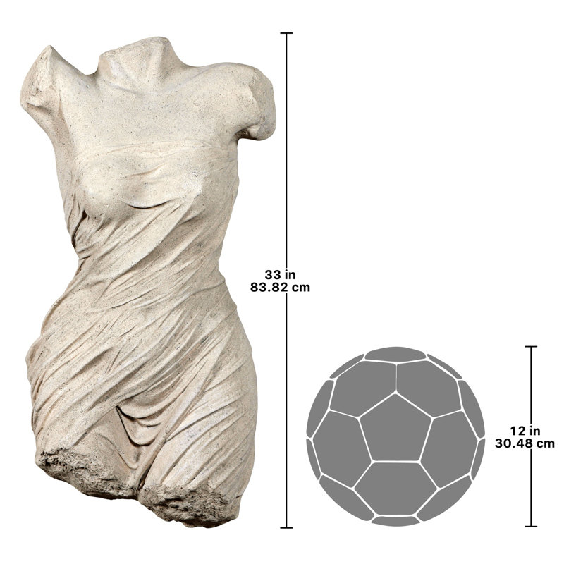 Design Toscano Torso of a Draped Goddess Sculpture Wall Décor | Wayfair
