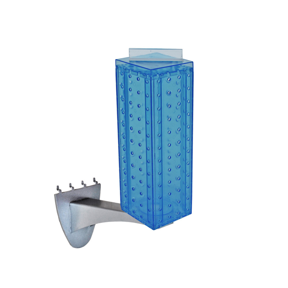 Azar Displays Four-sided 4"W x 12"H Pegboard Tower with Extension Rod | Wayfair