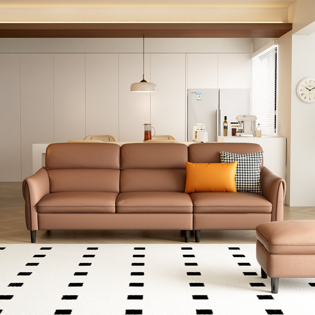 Walkoly Simple Faux Leather Casual Sofa | Wayfair