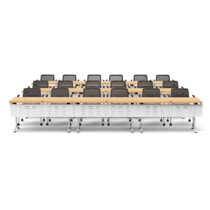 TeamWORK Tables 18 Person Training Meeting Seminar Tables with Modesty ...