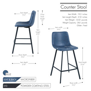 Steelside™ Asha 26" Bar Stool & Reviews | Wayfair