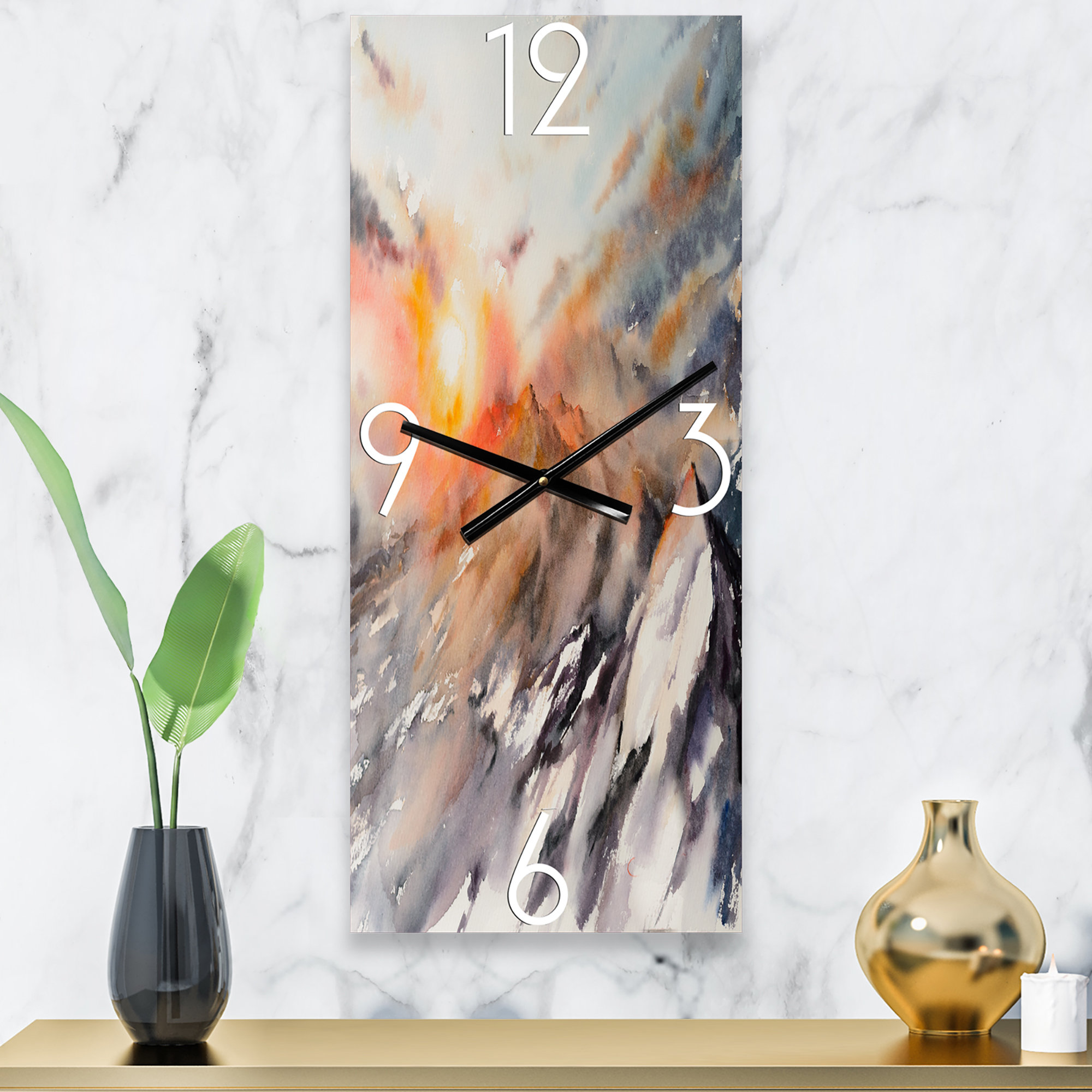 East Urban Home Majestic Sunset in the Mountains Landscape ...