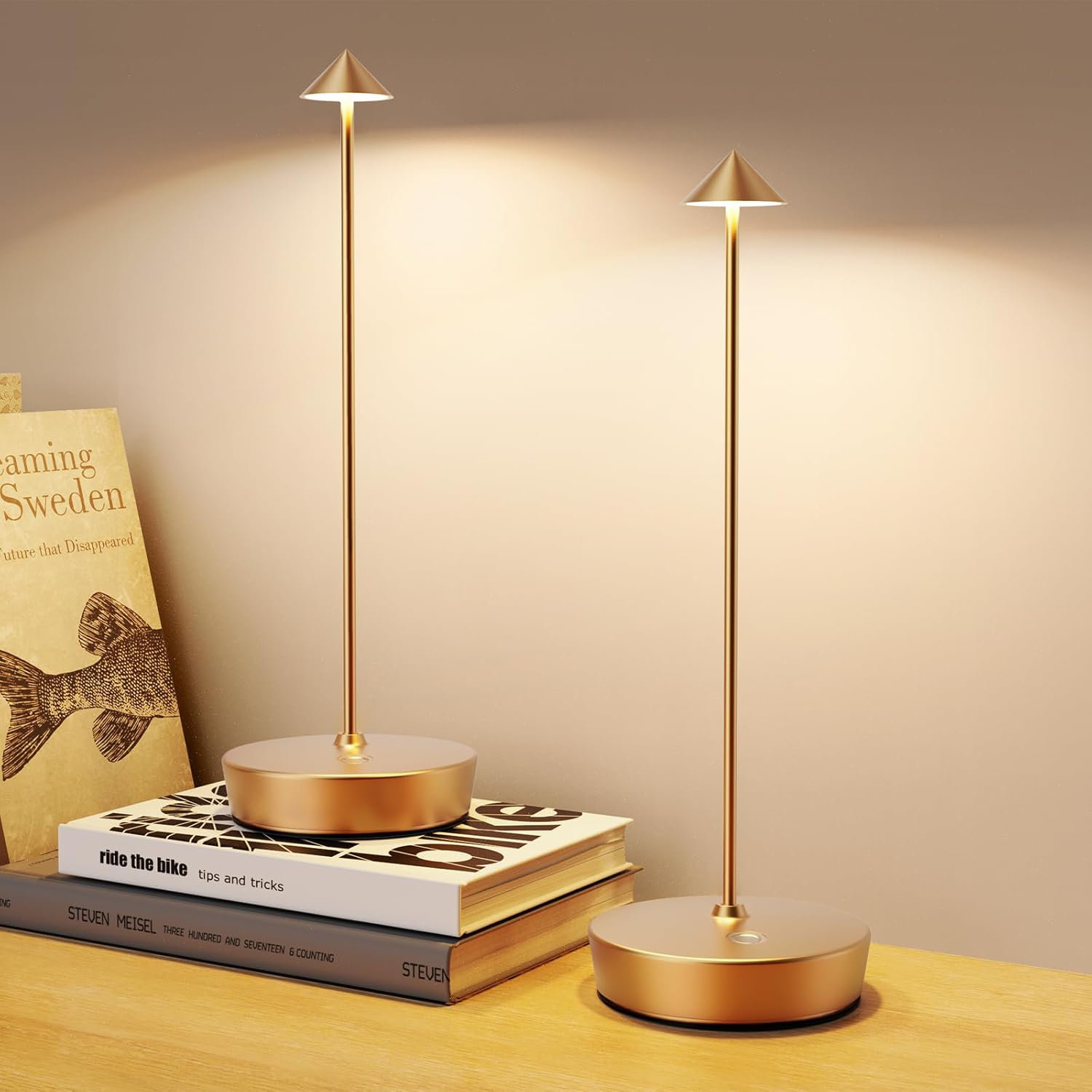 Mercer41 Cordless Rechargeable LED Table Lamps, Waterproof Dimmable ...