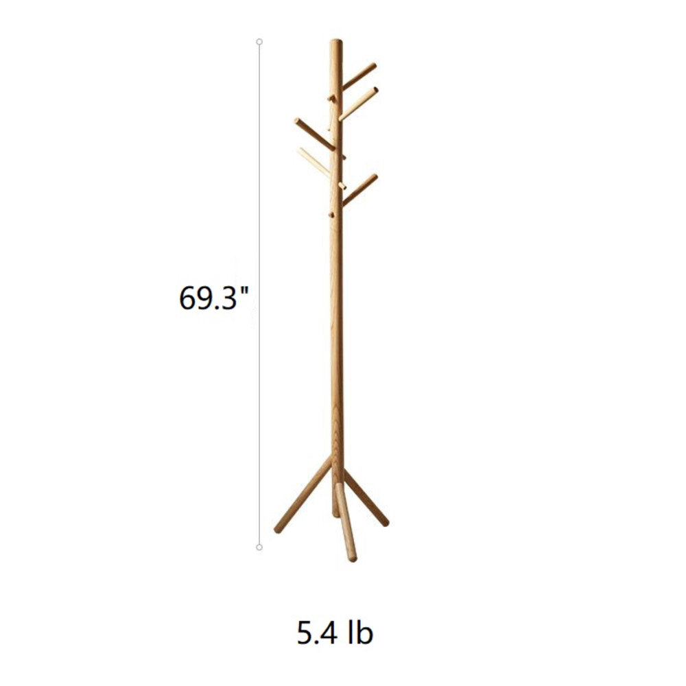 George Oliver Farudin Solid Wood Freestanding Coat Rack | Wayfair