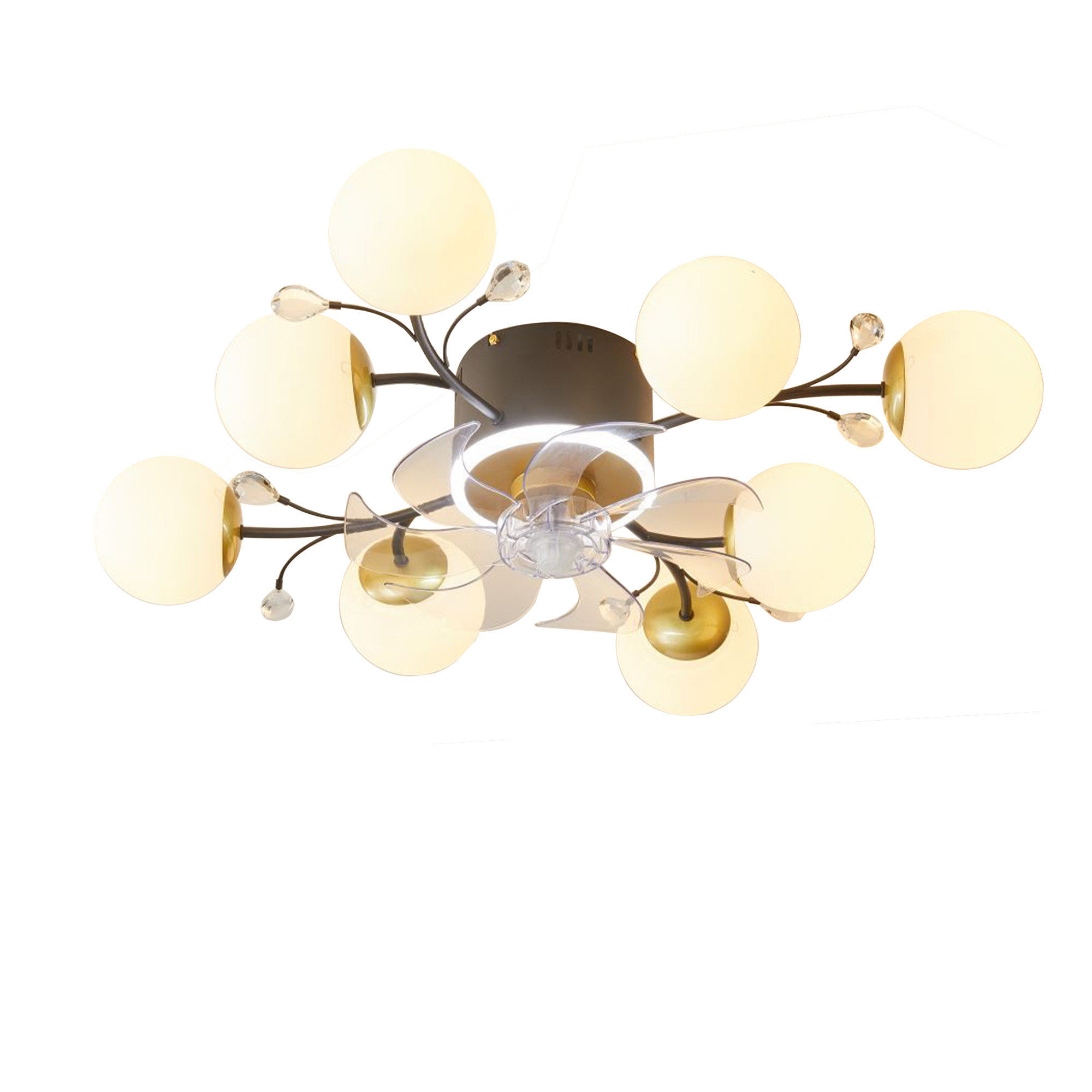 Wrought Studio™ Gailand 33'' Ceiling Fan with 8 LED Lights | Wayfair